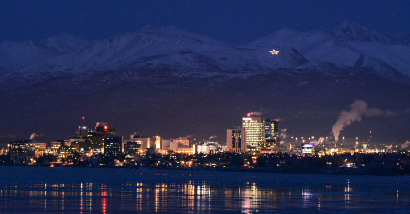 Night Anchorage Alaska